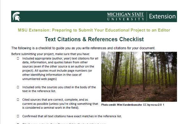 Text Citations and References Checklist - Organizational Development