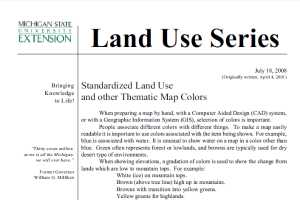 Standardized Land Use and other Thematic Map Colors - MSU Extension