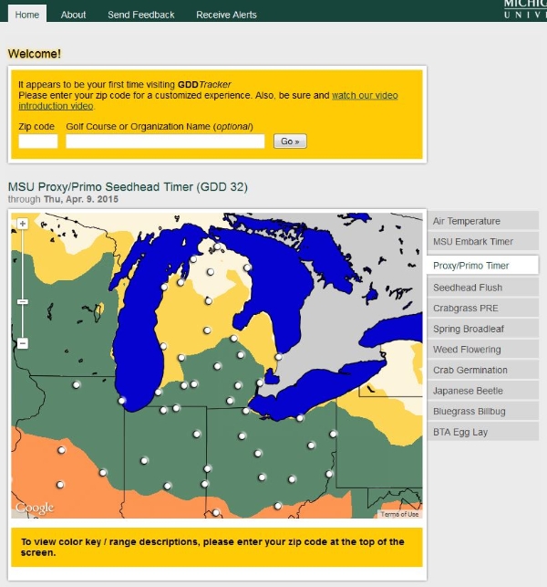 Use GDDTracker to schedule applications to turfgrass - MSU Extension
