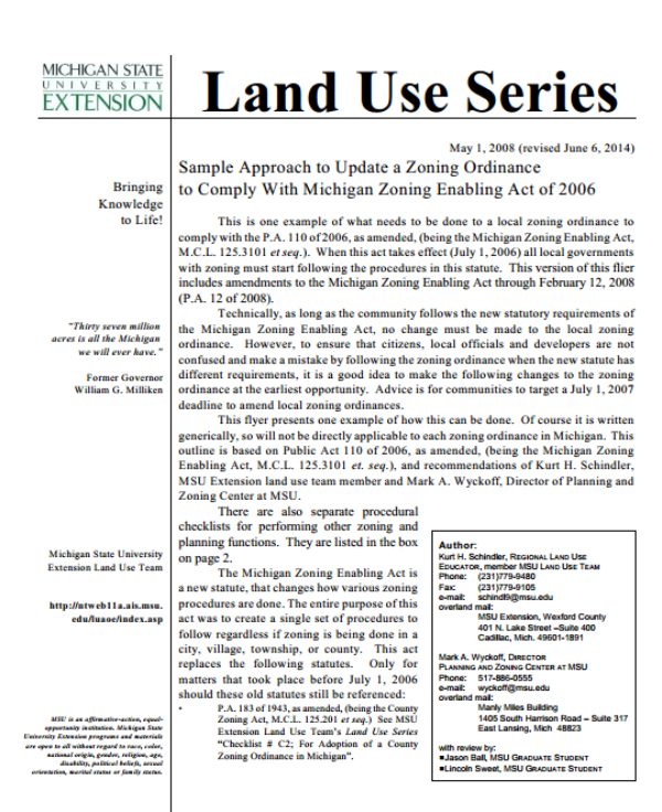 Sample #9: Approach to Update a Zoning Ordinance to Comply With ... Sample #9: Approach to Update a Zoning Ordinance to Comply With ...
