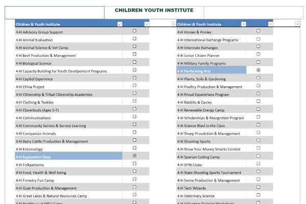 Children and Youth Topic and Program Listing - Organizational Development