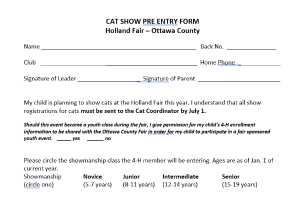 Ottawa County Fair Cat Declaration 2023 - Ottawa County