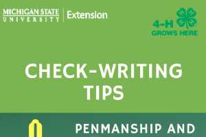 Seven tips to keep your check-writing in check - MSU Extension