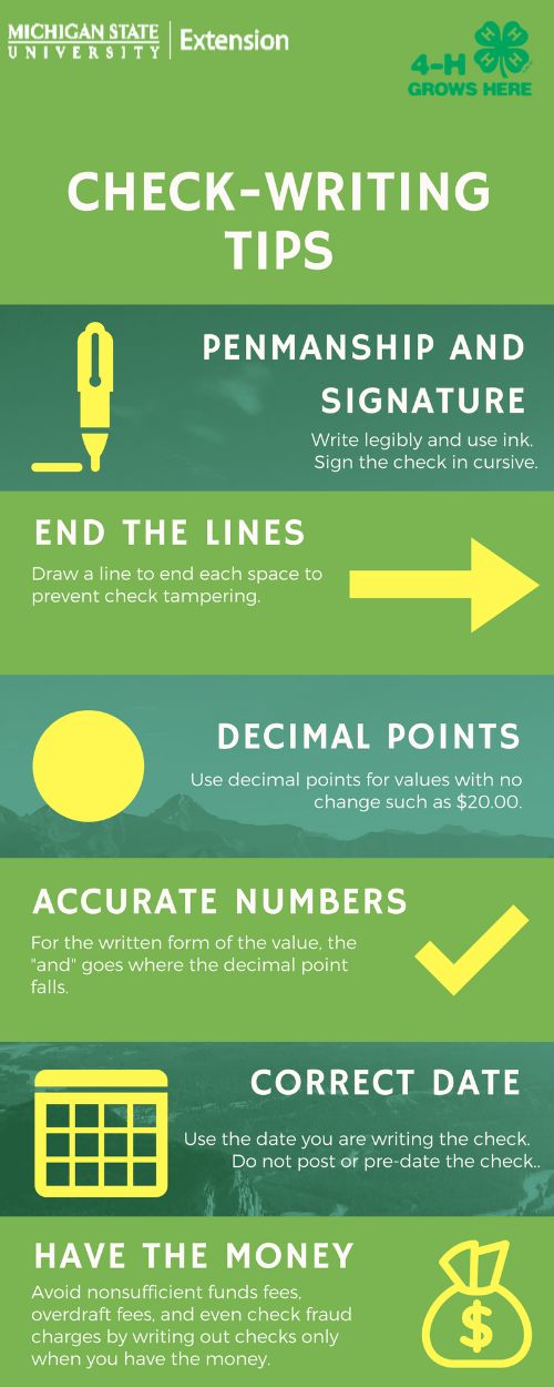 Seven Tips To Keep Your Check writing In Check MSU Extension
