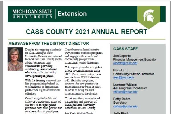 Cass County Annual Report 2021 - Cass County