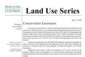 Conservation Easements - MSU Extension