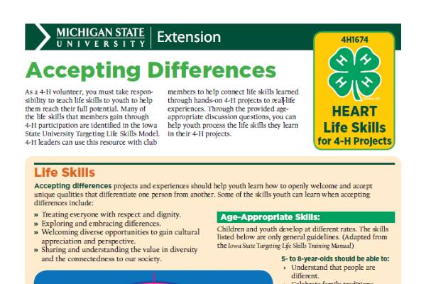 4-H Heart Life Skills Sheets (4H1674) - 4-H Life Skills