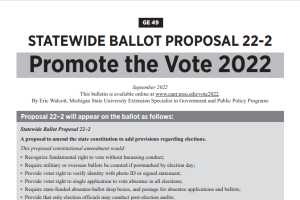 Statewide Ballot Proposal 22-2: Promote the Vote 2022 - Michigan Ballot ...