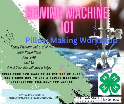 Sewing Machine 101 - Feb 2024 - Lenawee County