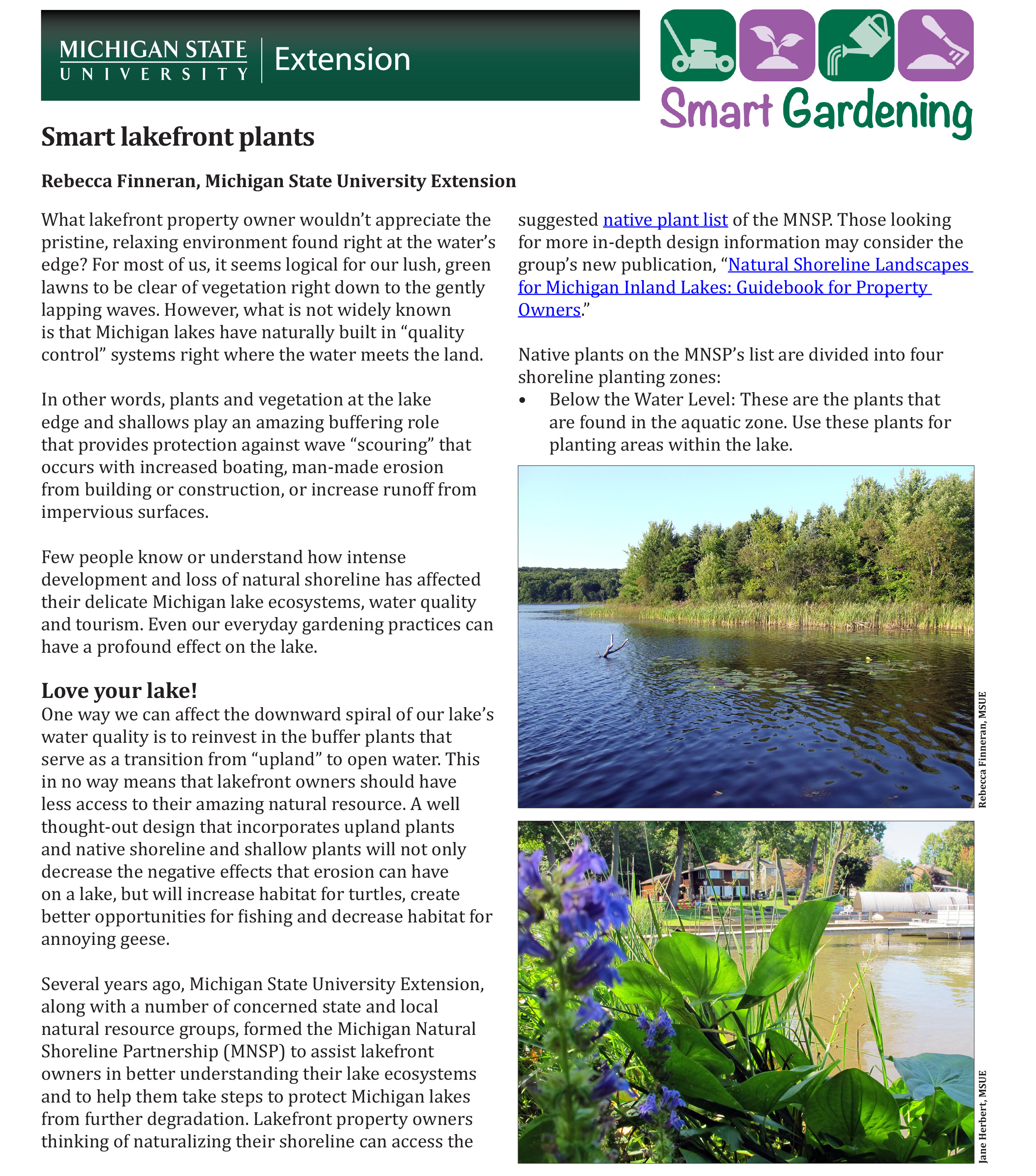 Michigan Inland Lake Depths