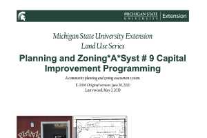 Planning and Zoning*A*Syst. #9: Capital Improvement Programming - MSU ...