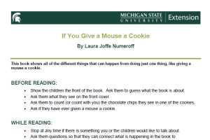 "If You Give a Mouse a Cookie" Family Book Sheet - Child & Family ...
