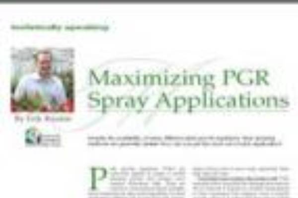 Maximizing Pgr Spray Applications Floriculture And Greenhouse Crop