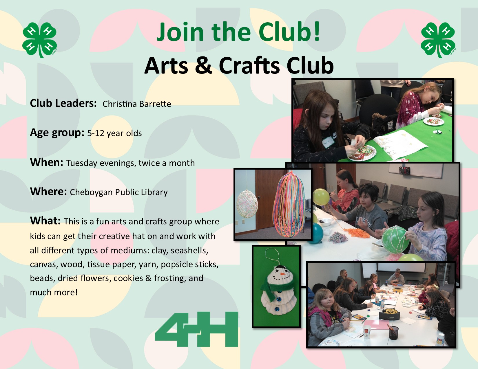 Arts & Crafts Club - Cheboygan County