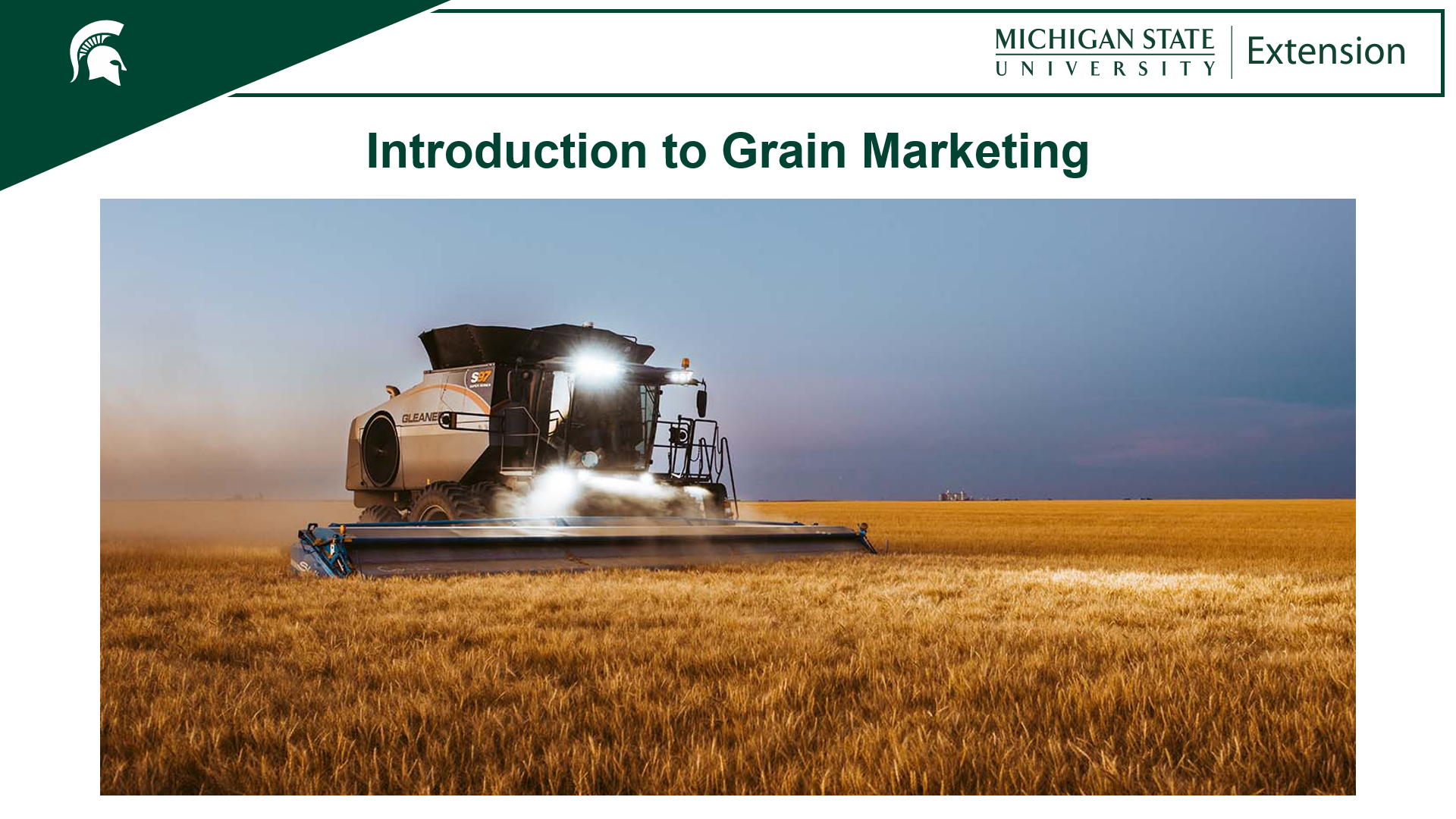 Introduction to Grain Marketing Video Series - Farm Management
