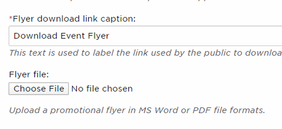 Adding a Flyer in EMS - ANR Event Services
