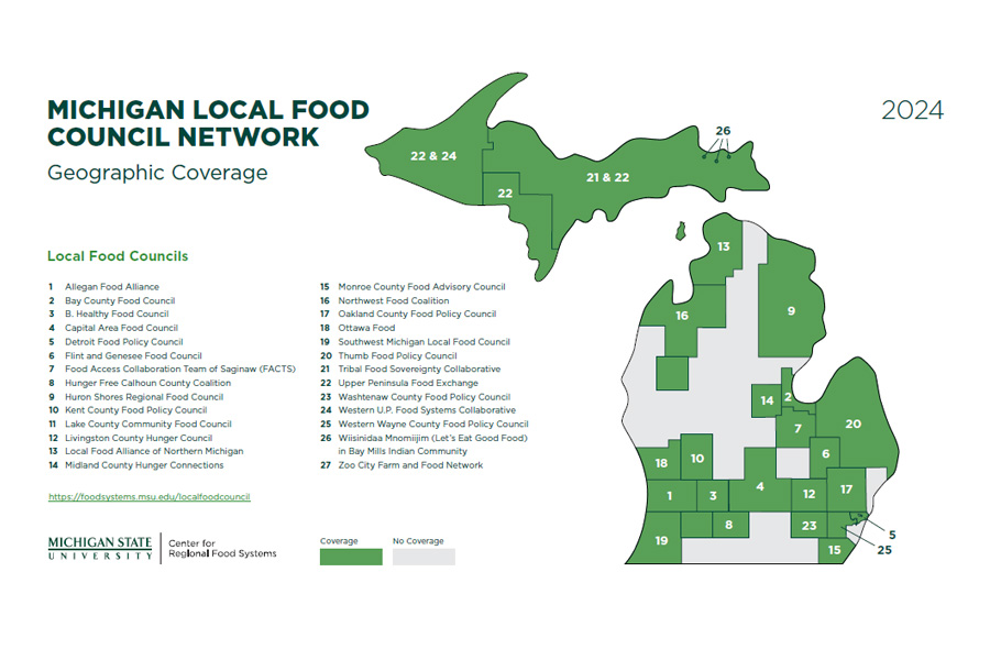 Michigan Local Food Councils Map - Center for Regional Food Systems