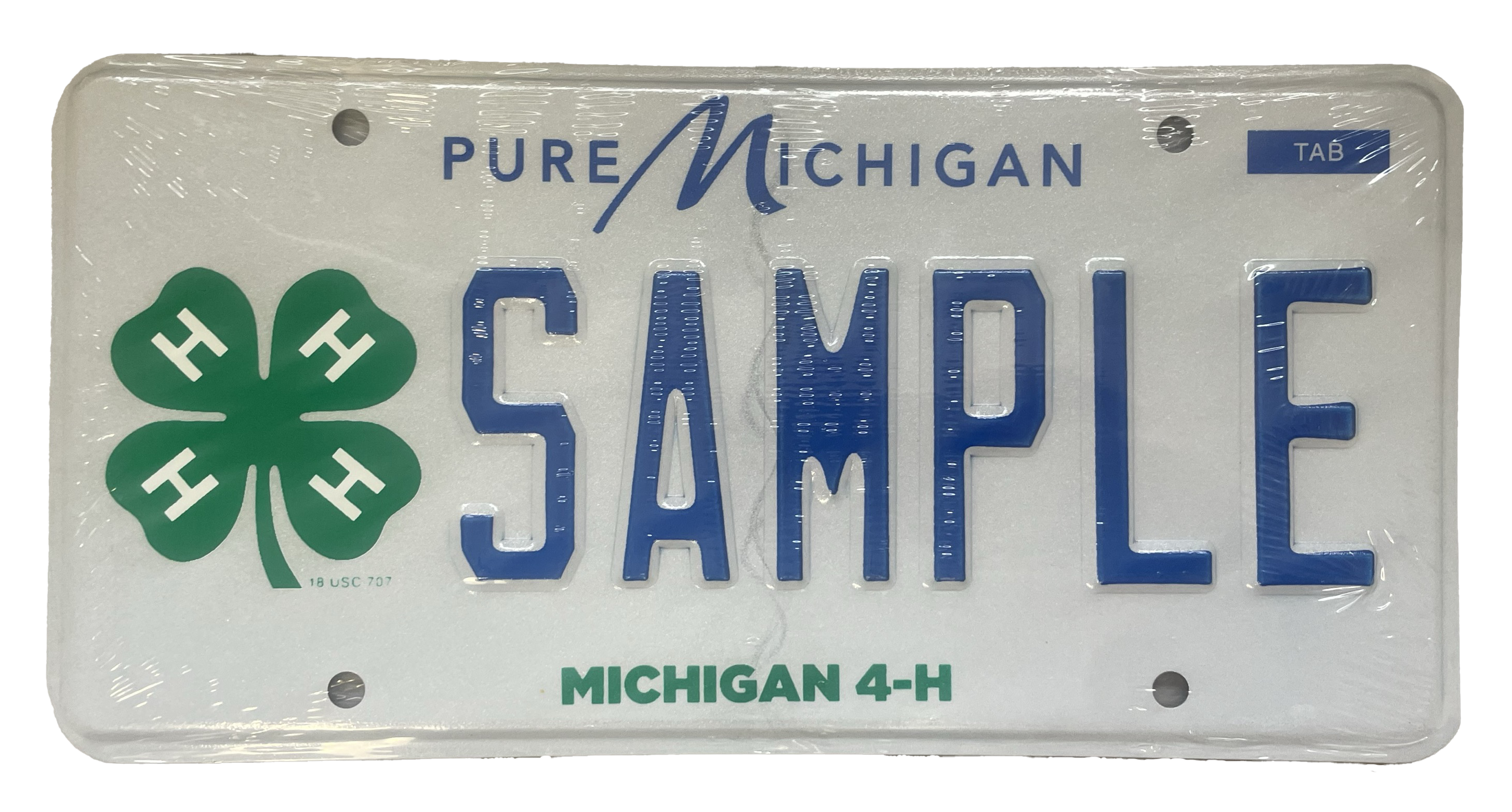 Michigan 4-H License Plate - 4-H