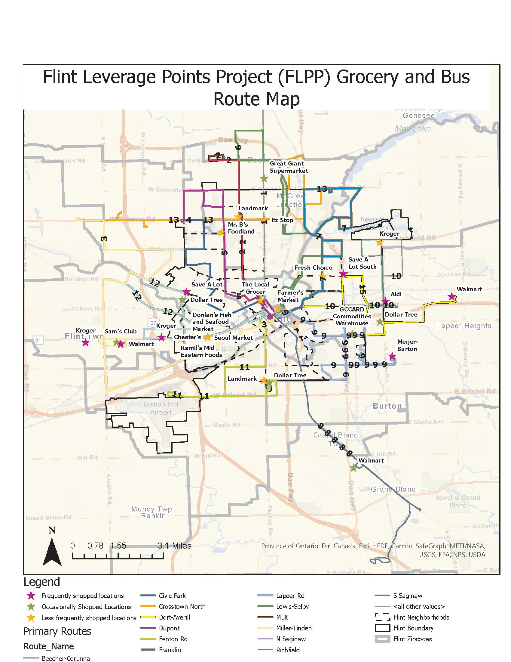 Grocery & Transportation Maps - Urban Food Systems in Flint, Michigan ...